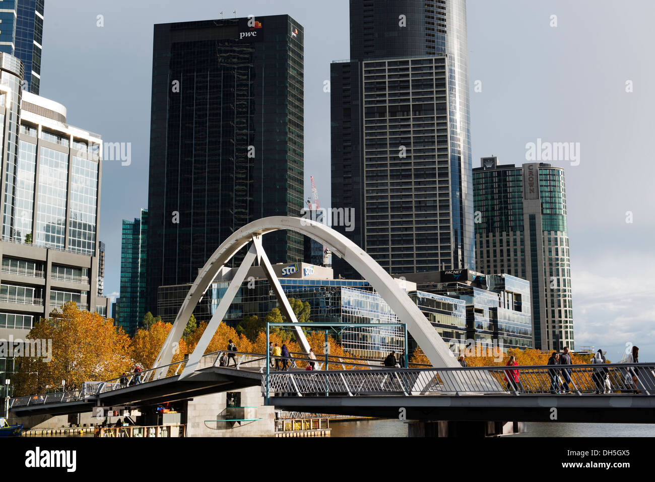 The Southbank Footbridge connects the Southbank shopping/retail ...