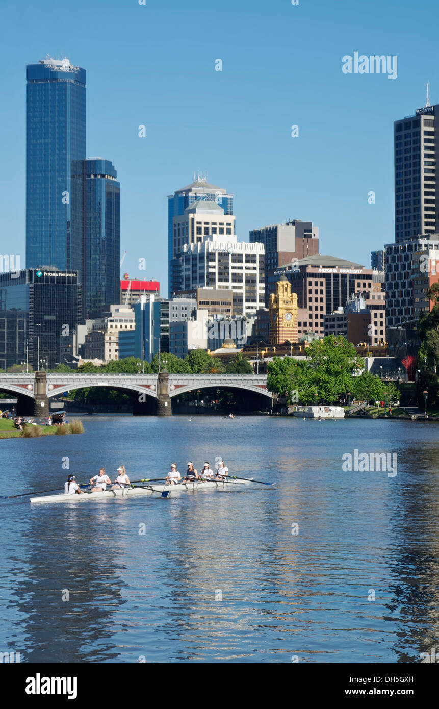 Rowing on the Yarra River, Melbourne, Australia Stock Photo - Alamy
