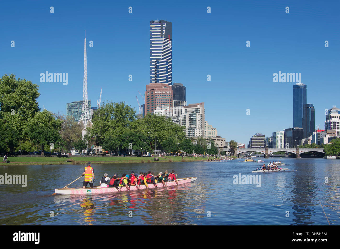 Rowing on the Yarra River, Melbourne, Australia Stock Photo - Alamy