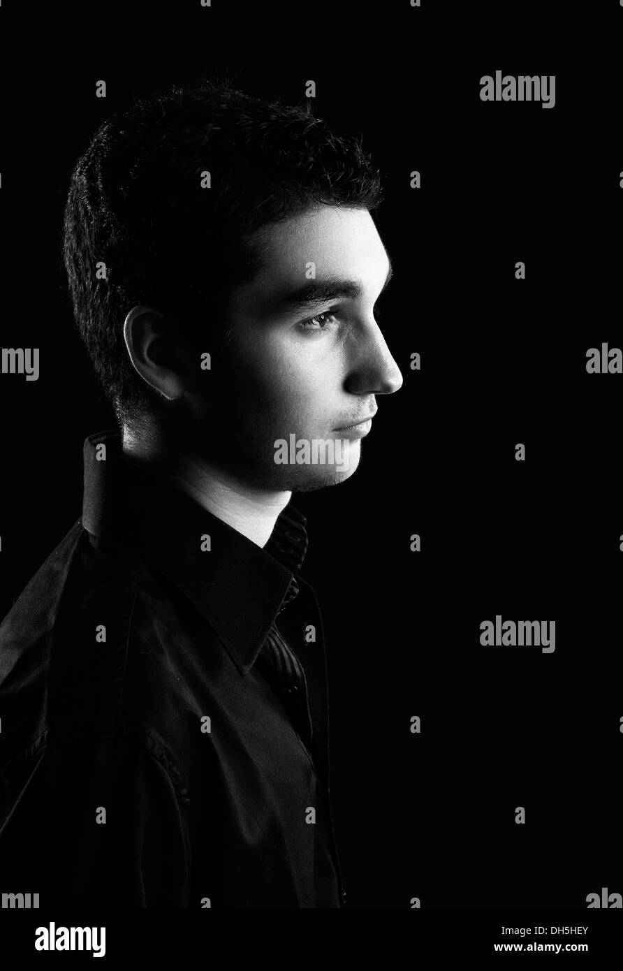 Black boy profile hi-res stock photography and images - Alamy