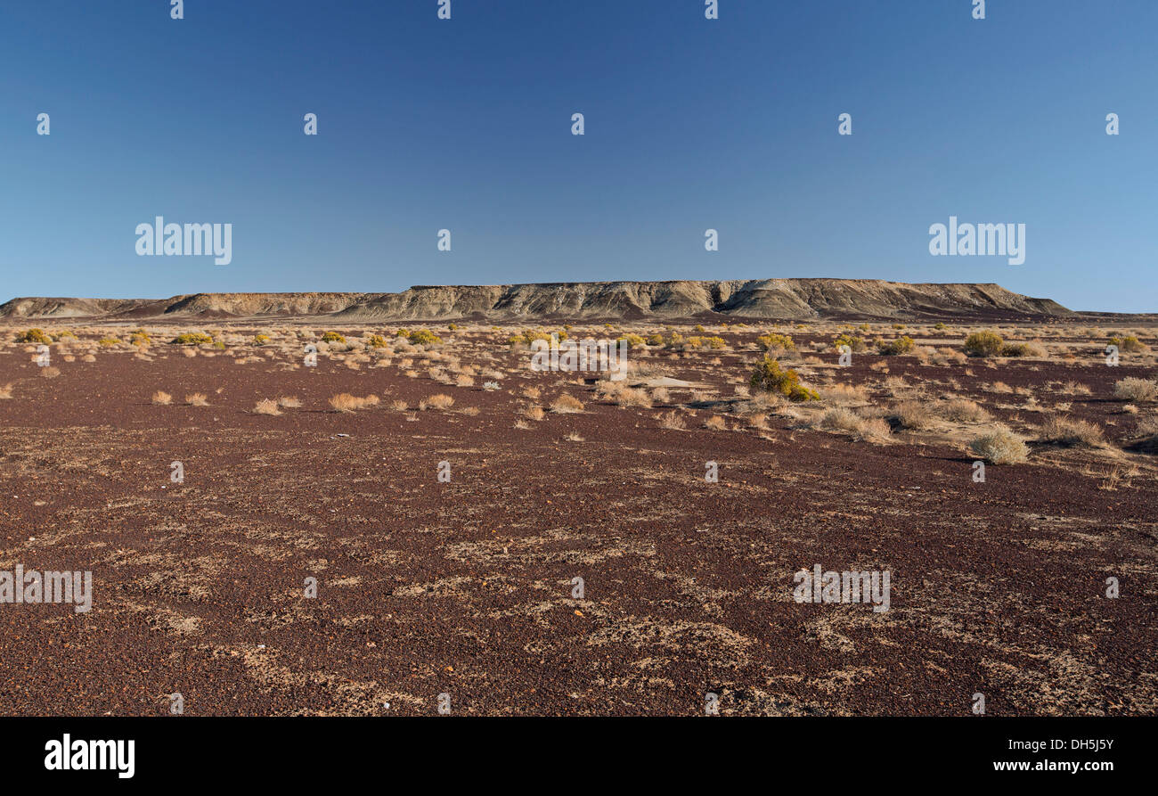 Australian outback landscape - ranges rising from vast brown plains ...