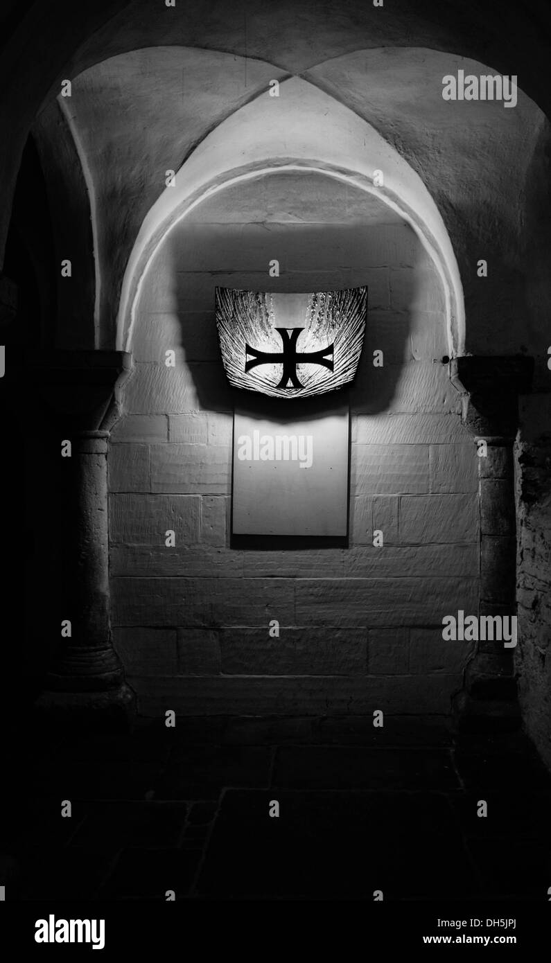Worcester cathedral crypt Black and White Stock Photos & Images - Alamy