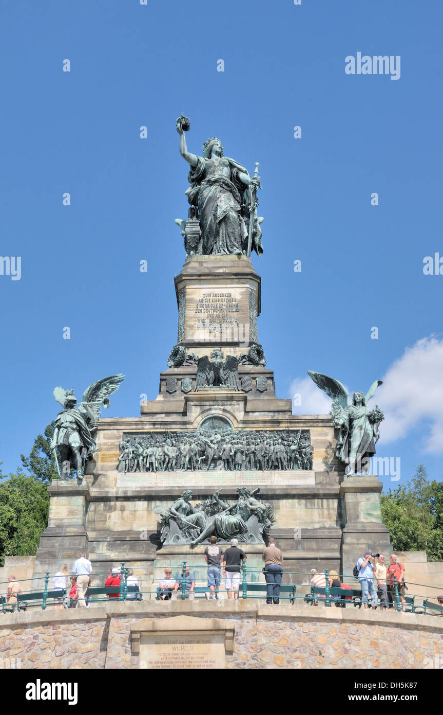 Germania, Niederwalddenkmal memorial, Rheingau, UNESCO World Heritage ...