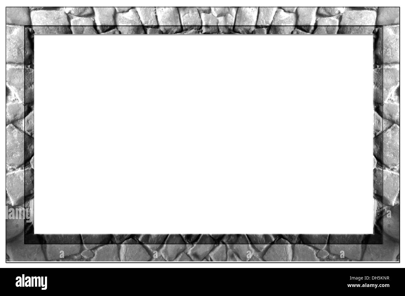 gray frame for paintings, photographs with ornaments of stone. Gray ...