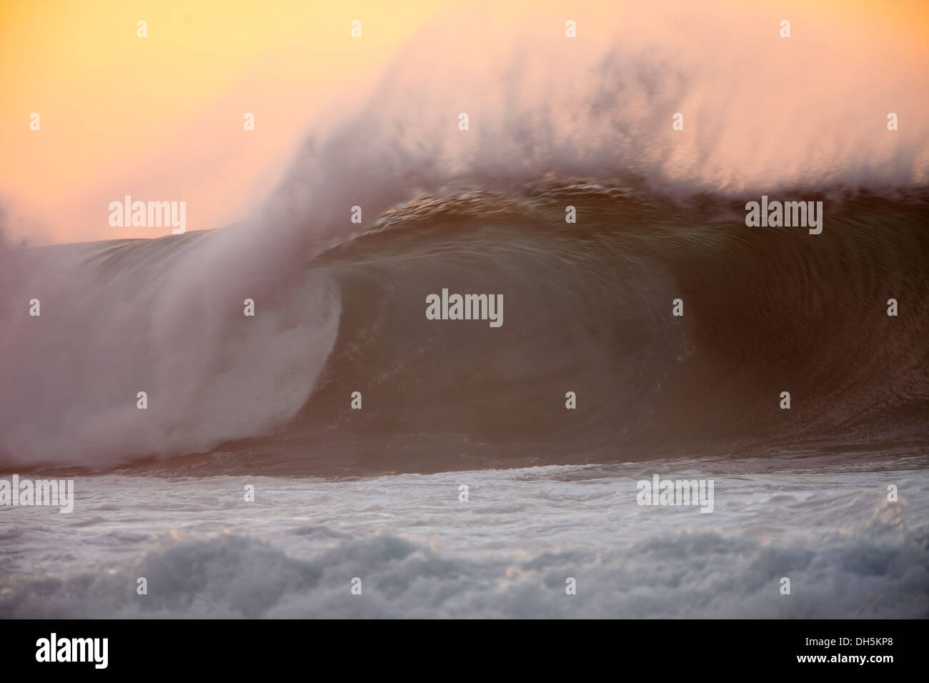 Ehukai Pipeline surf tube barrel wall wave water ocean Hawaii Stock ...