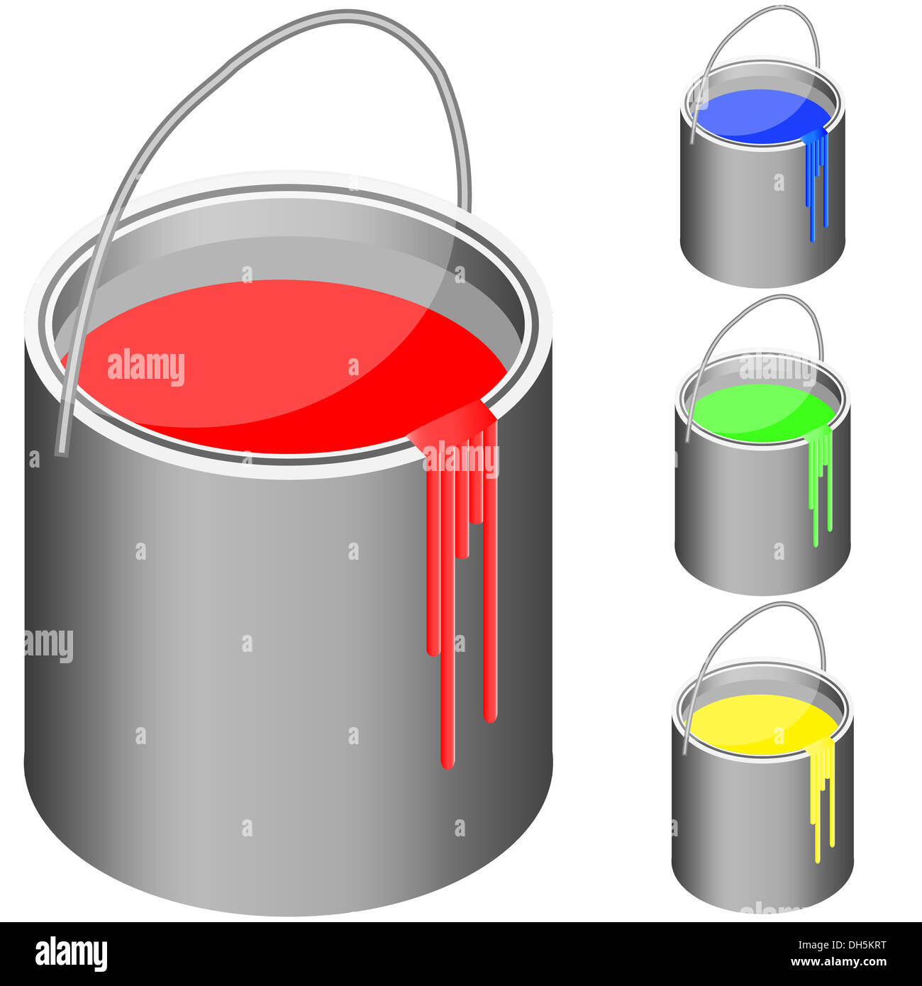 bucket with paint Stock Photo - Alamy