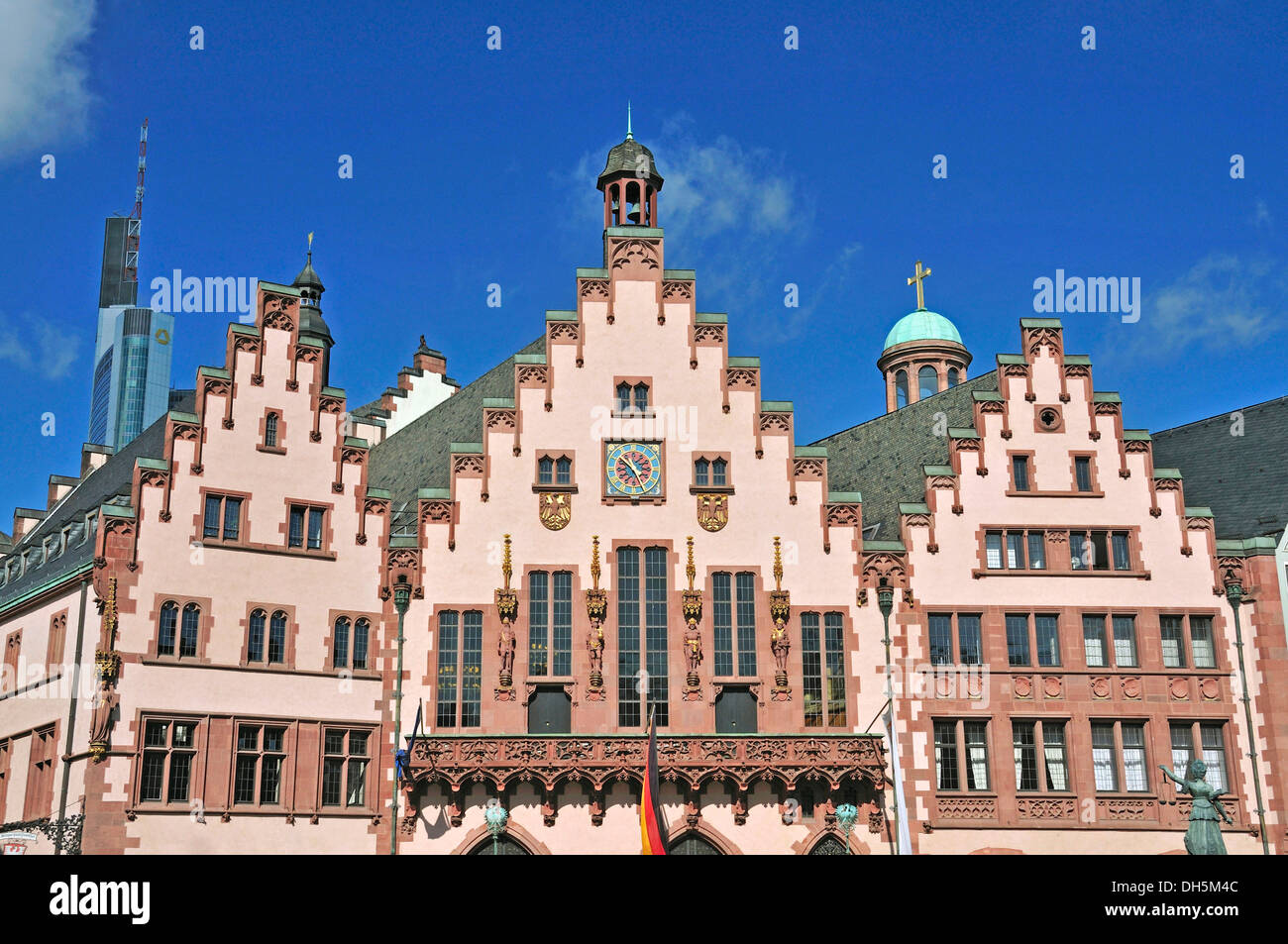 Roemer building, town hall, Roemerberg square, Frankfurt am Main, Hesse ...