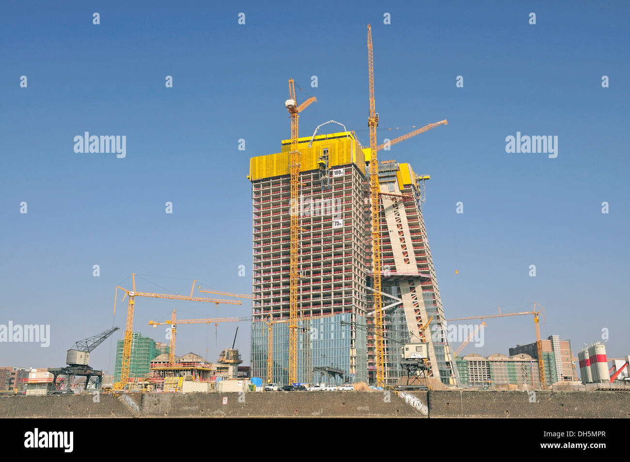 Construction site of the new building for the European Central Bank ...