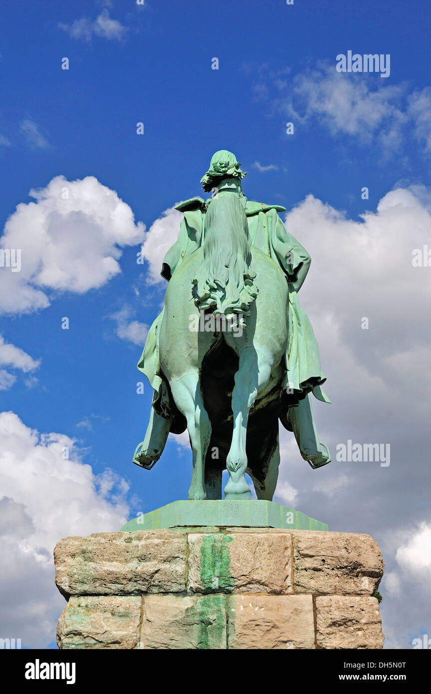 Equestrian statue of Kaiser Wilhelm I, Emperor William I, on ...