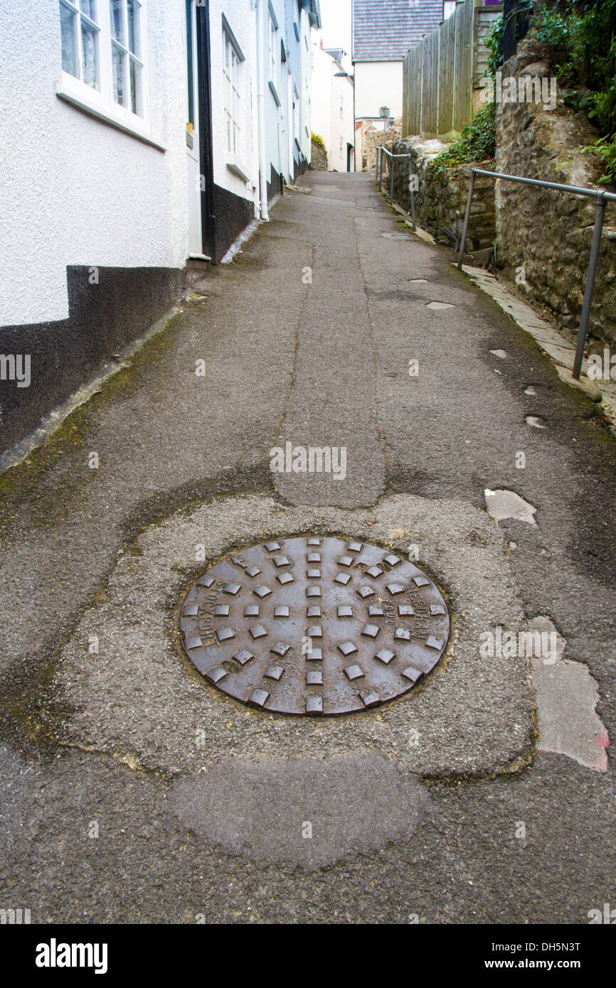 Steep walkway in Lyme Regis, Dorset, England, United Kingdom Stock ...