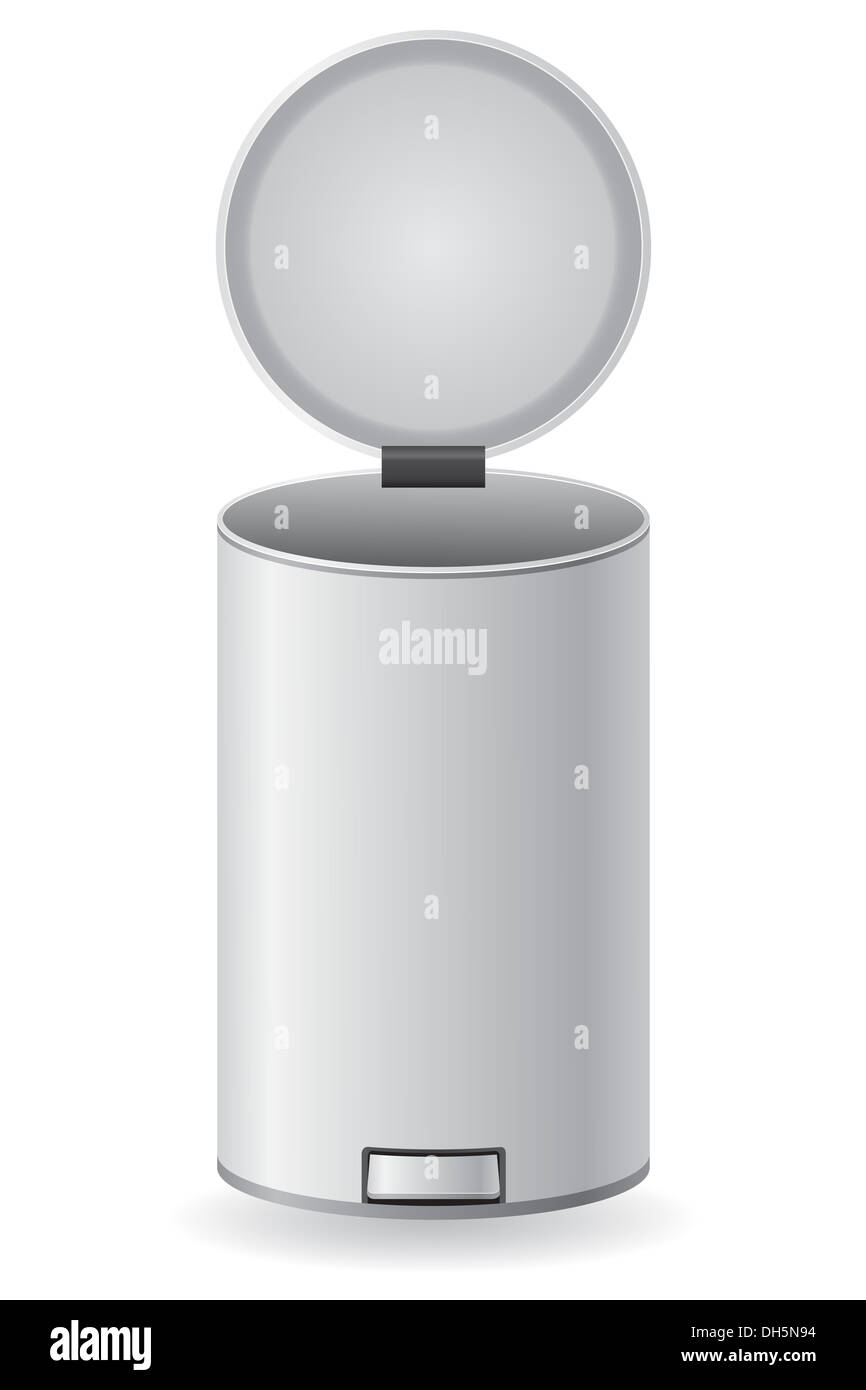 dustbin illustration isolated on white background Stock Photo - Alamy