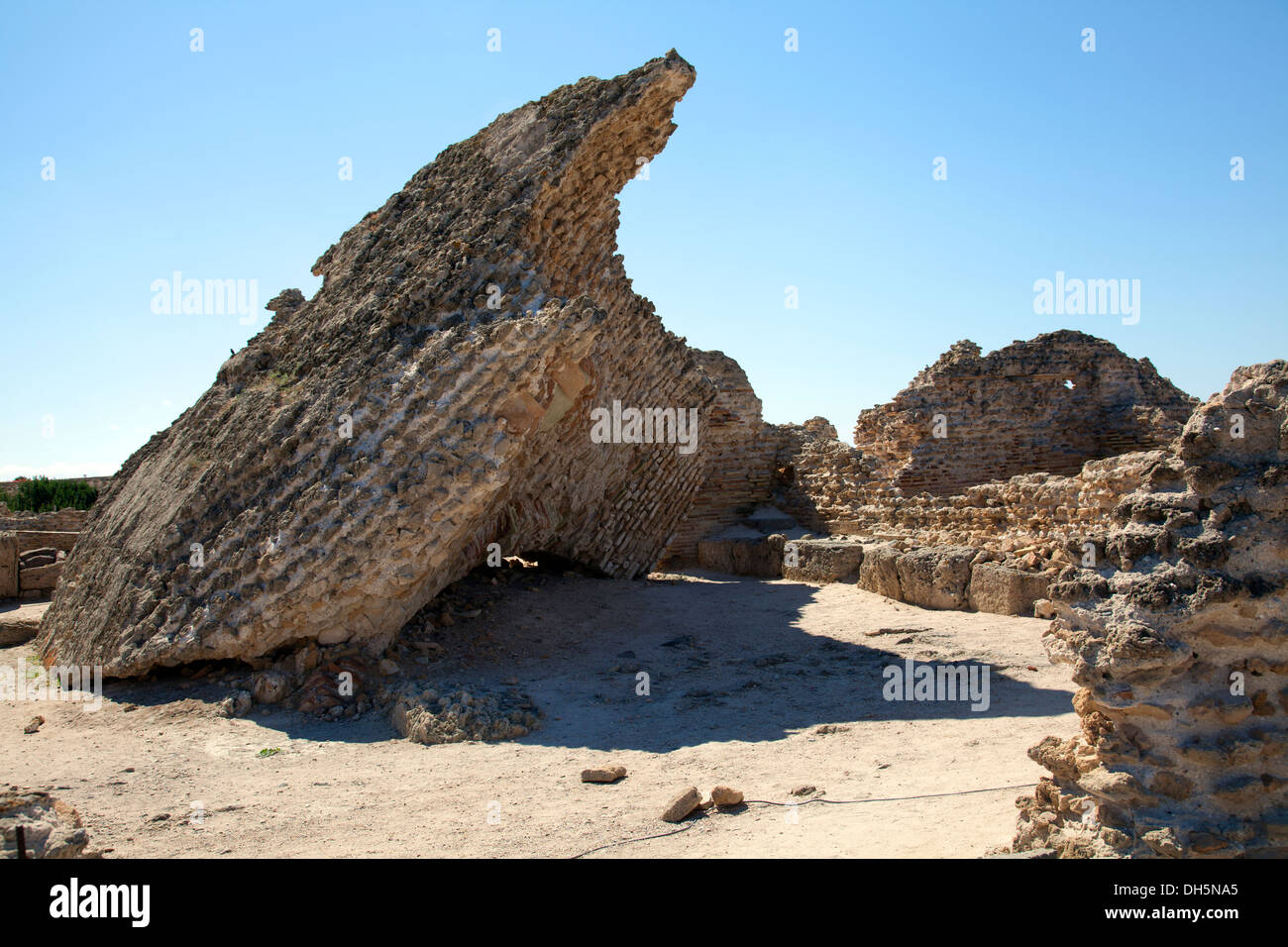 Nora Ruins, Thermal Baths on Seafront in Southern Sardinia Stock Photo ...