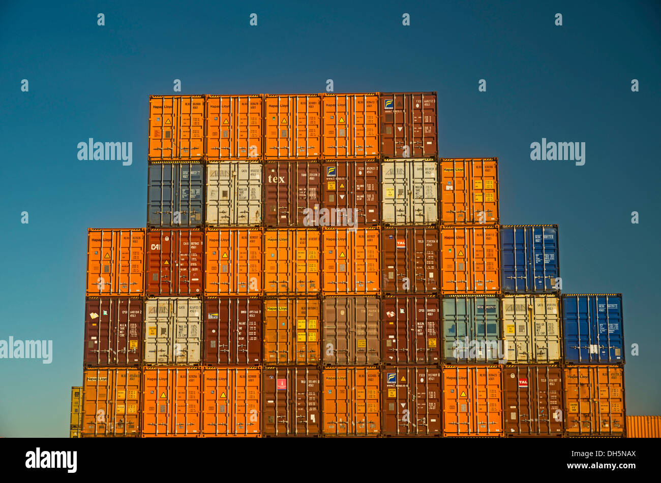 Containers, container loading station Dornstadt near Ulm, Baden ...