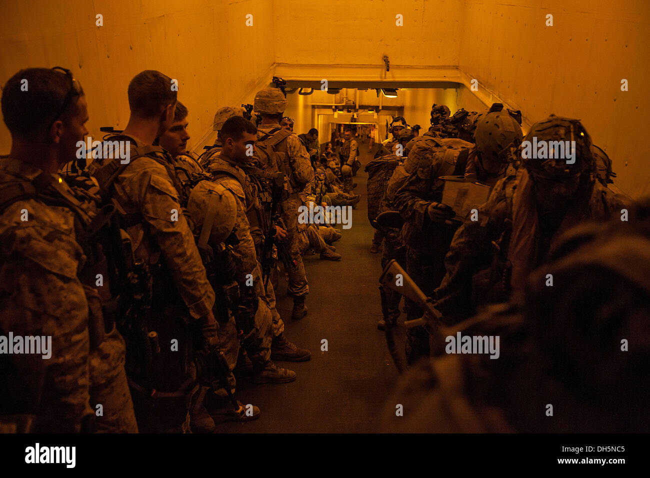 U.S. Marines and U.S. Navy Sailors with the 22nd Marine Expeditionary ...