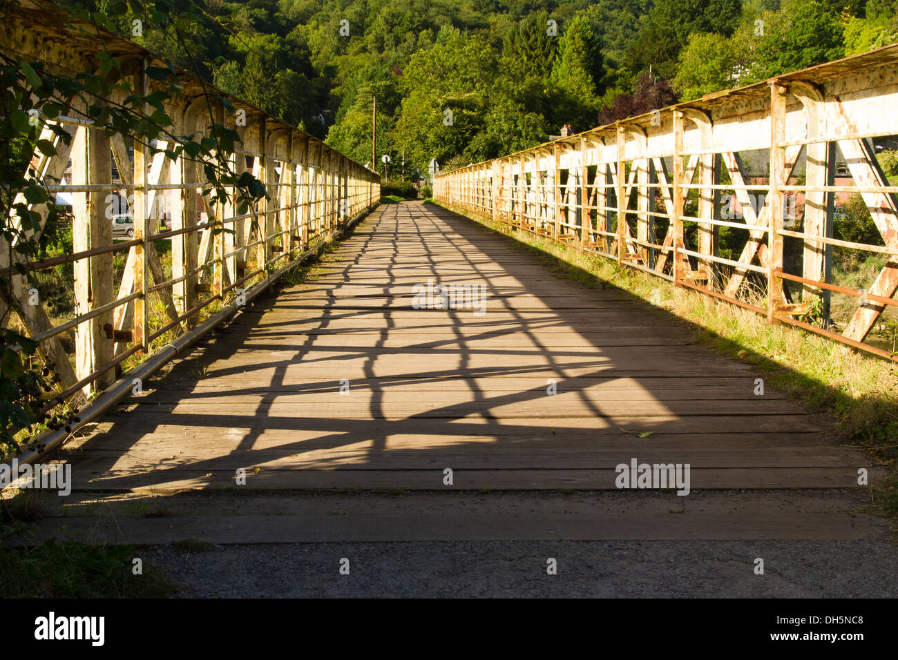 The Wire Bridge used to carry a branch railway line to the metal works ...
