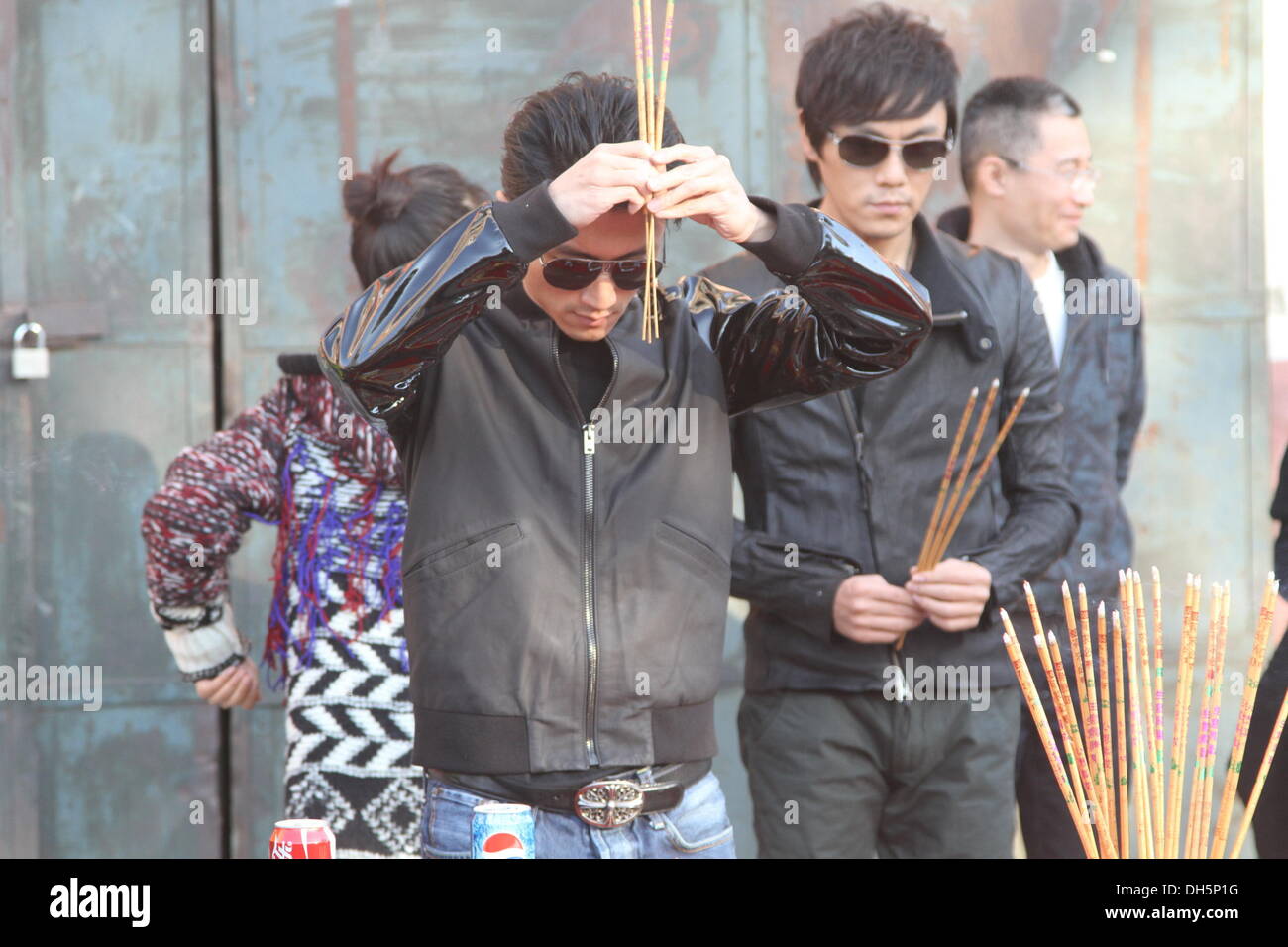 Beijing, China. 29th Oct, 2013. Actor Nicholas Tse and actress Gao ...
