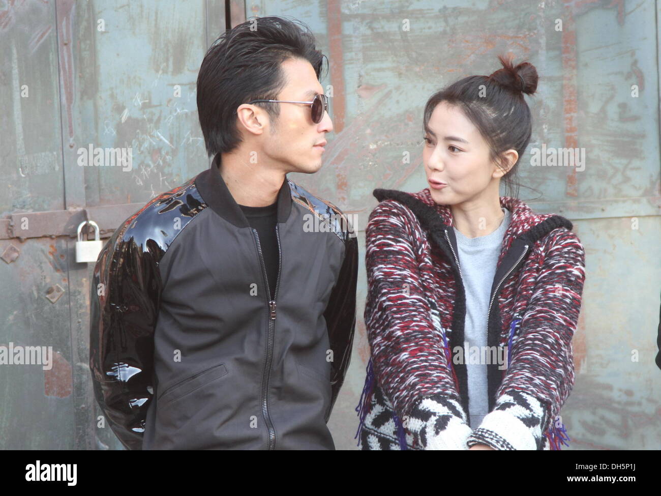 Beijing, China. 29th Oct, 2013. Actor Nicholas Tse and actress Gao ...