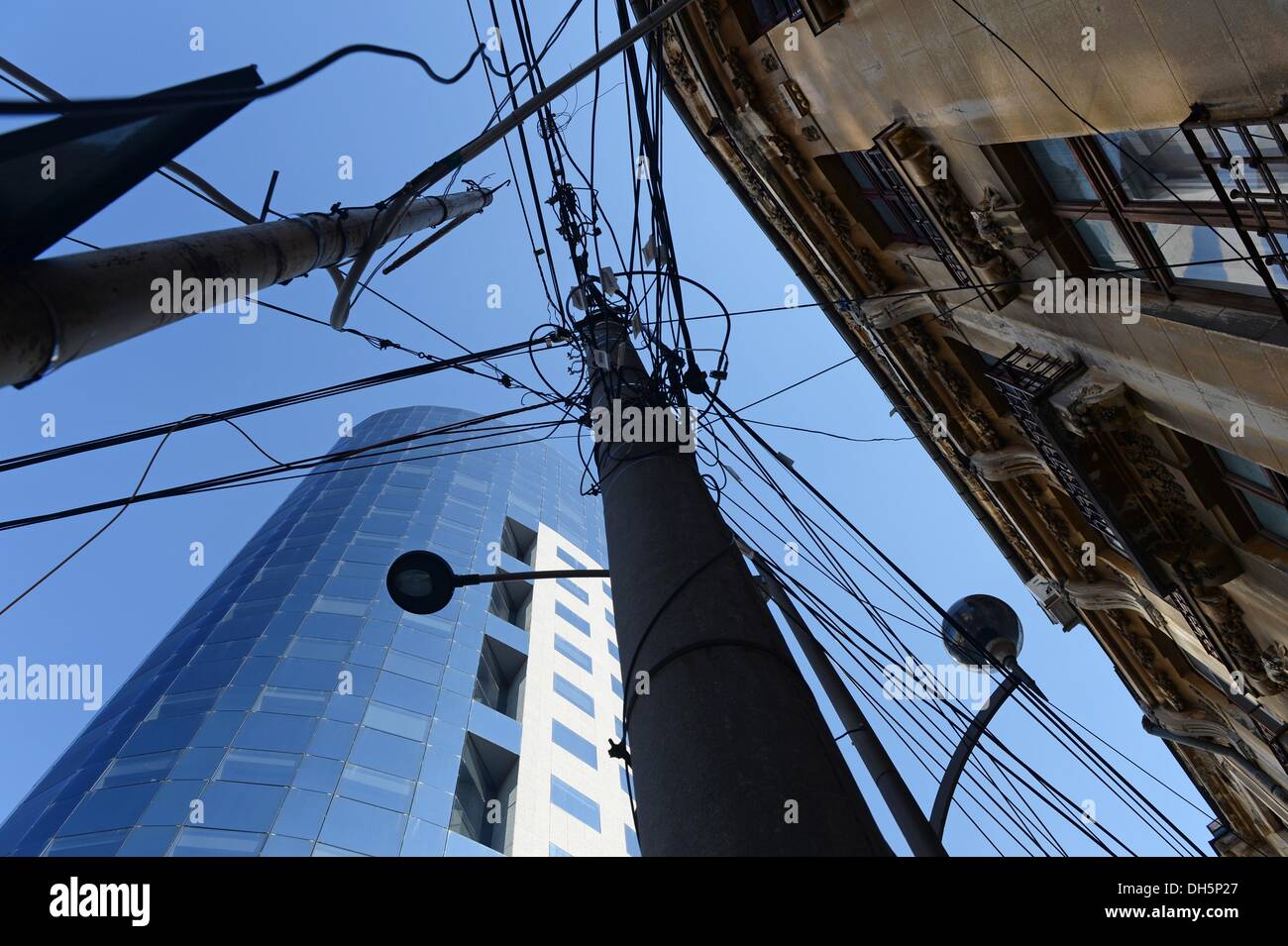 Bucharest, Romania. 22nd Oct, 2013. The modern glass facade of the ...