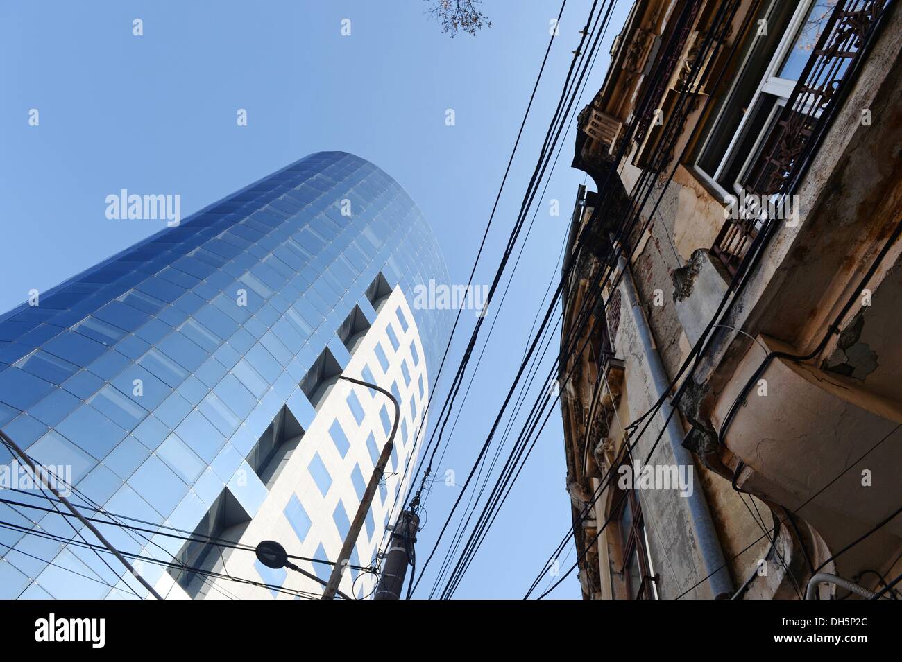 Bucharest, Romania. 22nd Oct, 2013. The modern glass facade of the ...