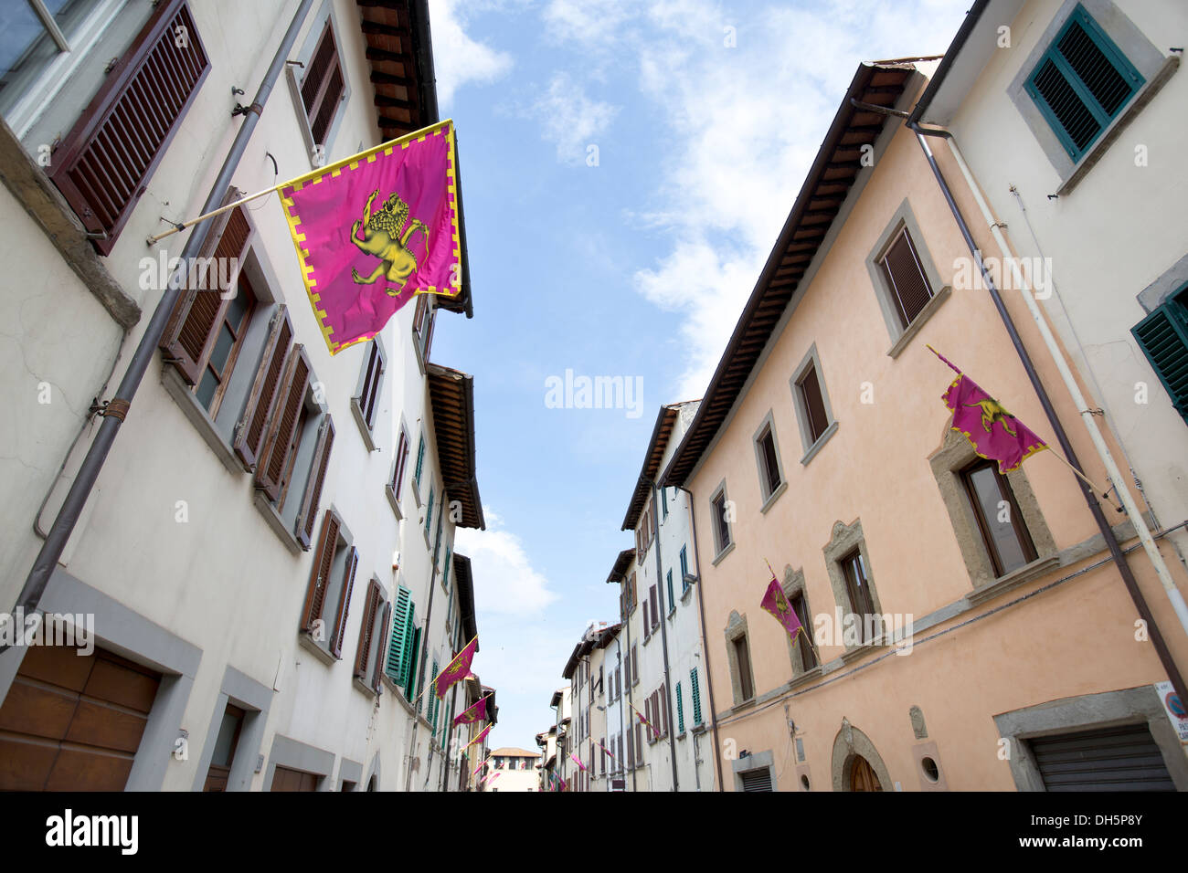 Flag in the historic city of Arezzo, Tuscany, Italy Stock Photo - Alamy