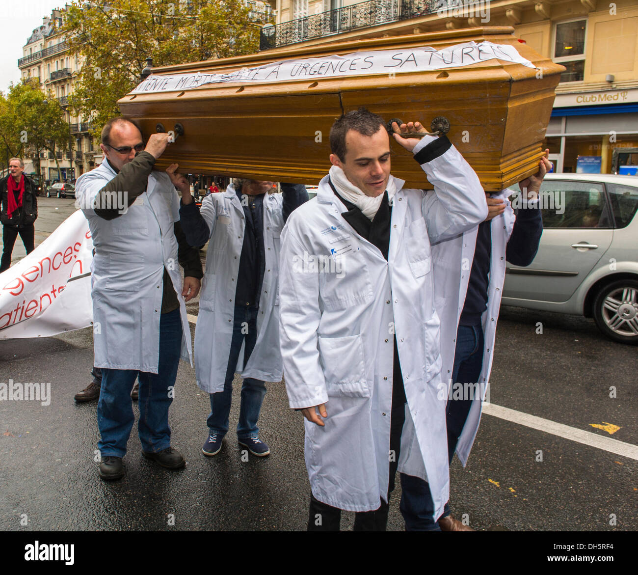 Paris, France, Group French Health Workers, Nurses, Protest Paris ...