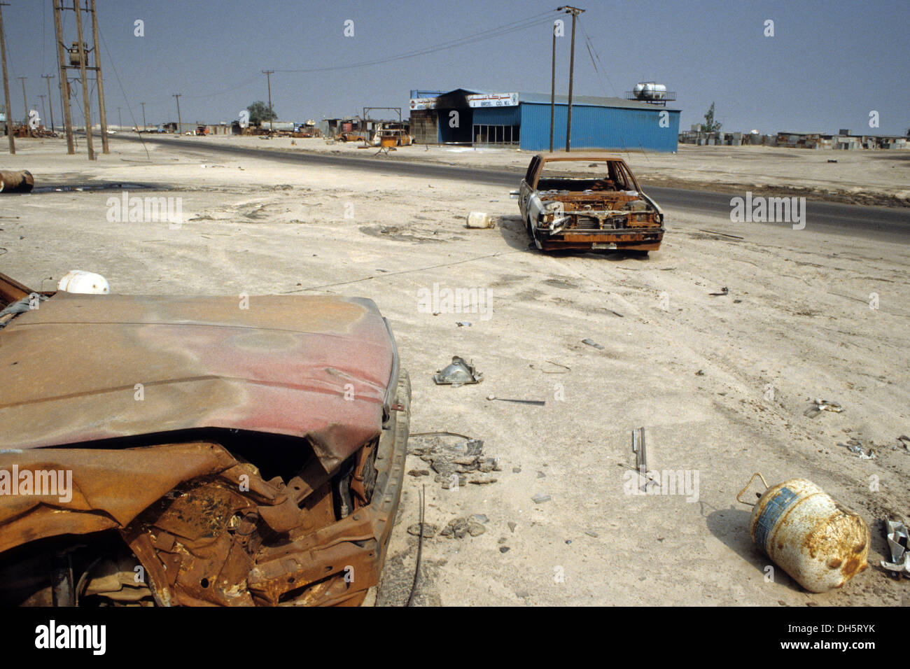 The aftermath of the 1991 Gulf War in Kuwait : devastation in the Al ...
