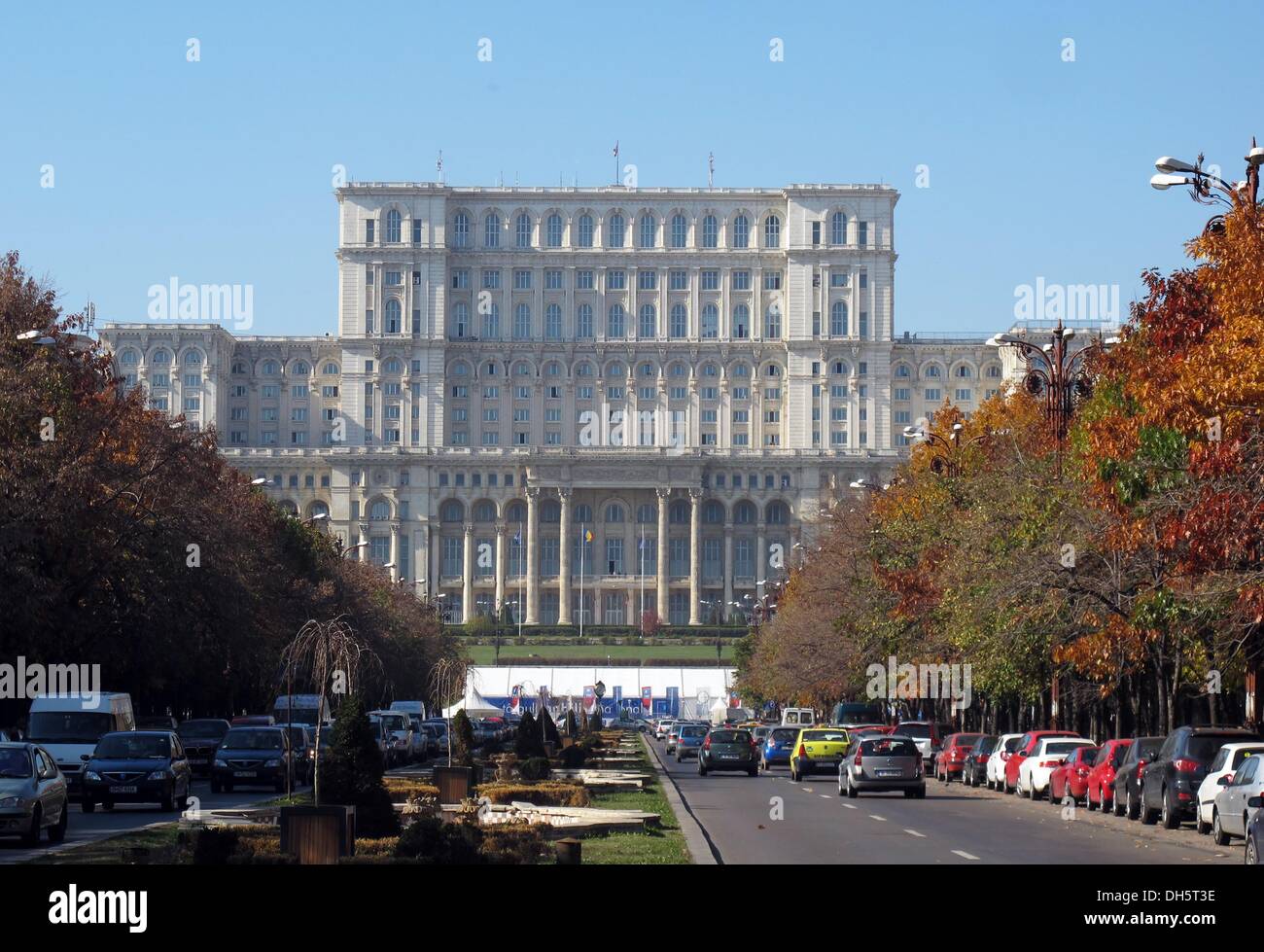 Bucharest, Romania. 23rd Oct, 2013. The palace of the parliament is the ...