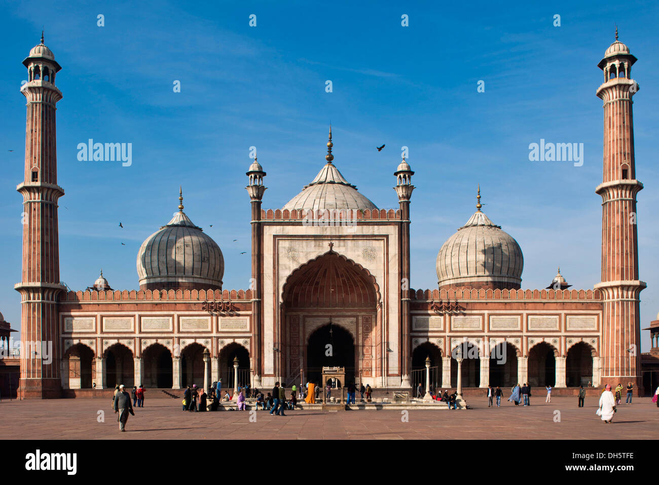 Islamic Jama Masjid Mosque, Masjid-i Jahān-Numā, with domes and ...