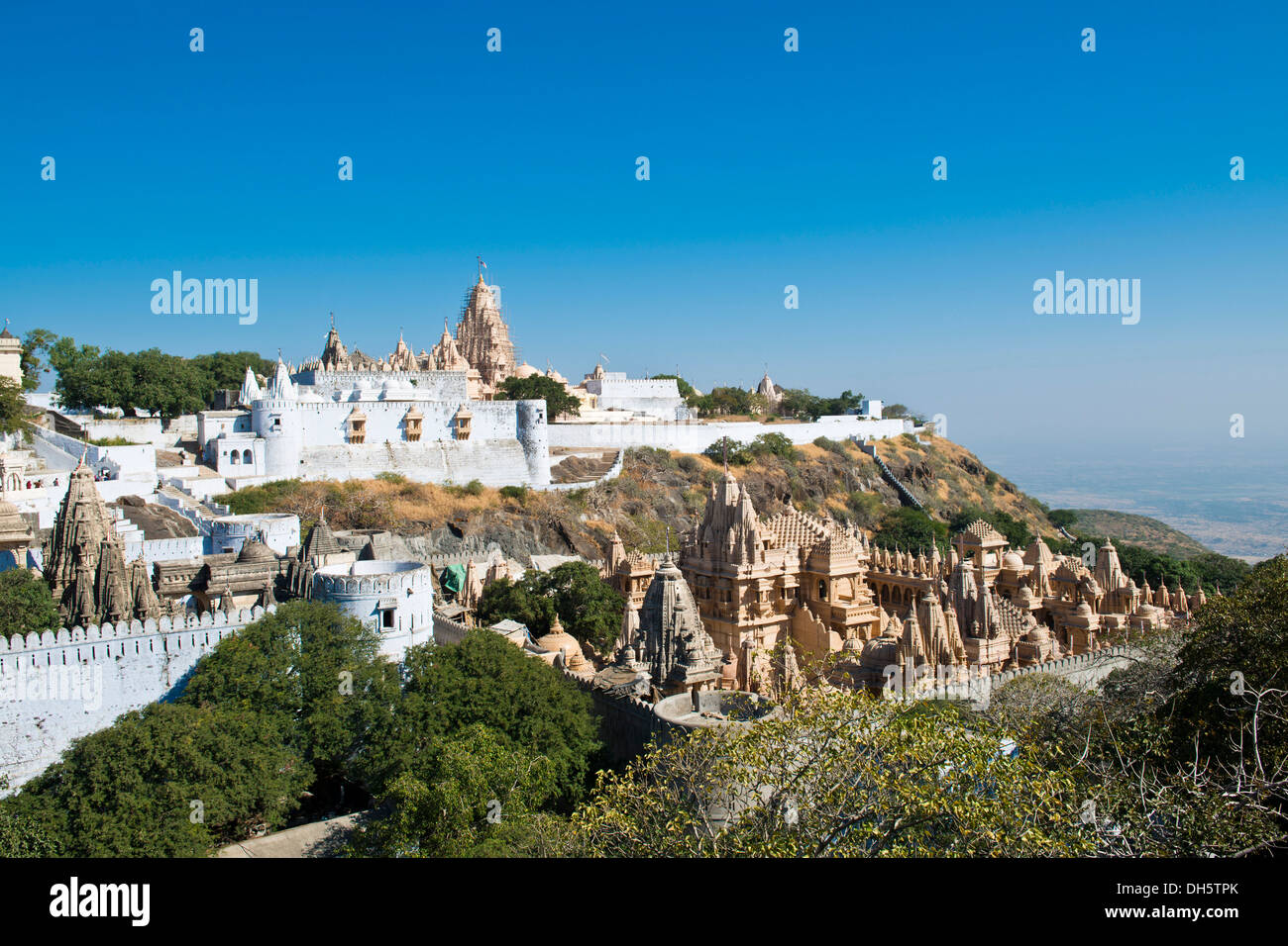 Temple complex on the holy mountain of Shatrunjaya, important ...