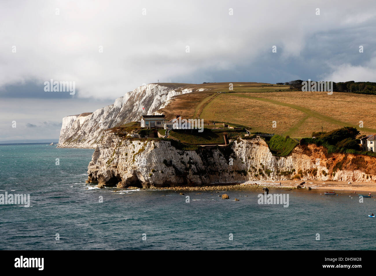 Fort Redoubt and Tennyson Down Freshwater Bay Isle of Wight Hampshire ...