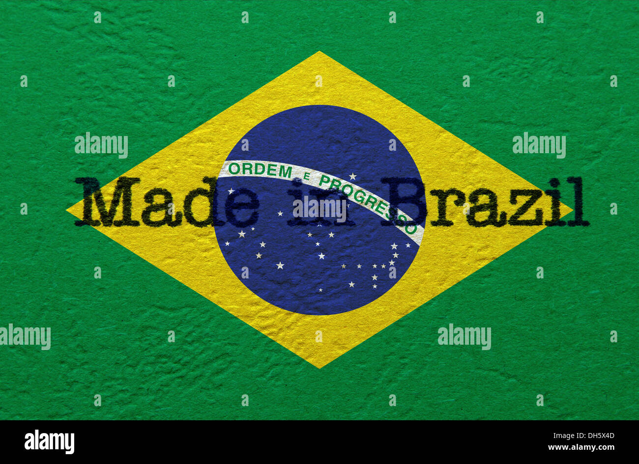 Made in Brazil text on flag Stock Photo - Alamy