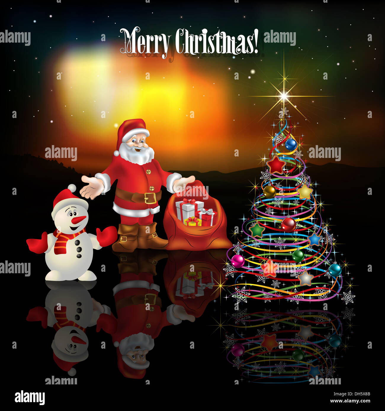 Vintage christmas illustration v hi-res stock photography and images ...