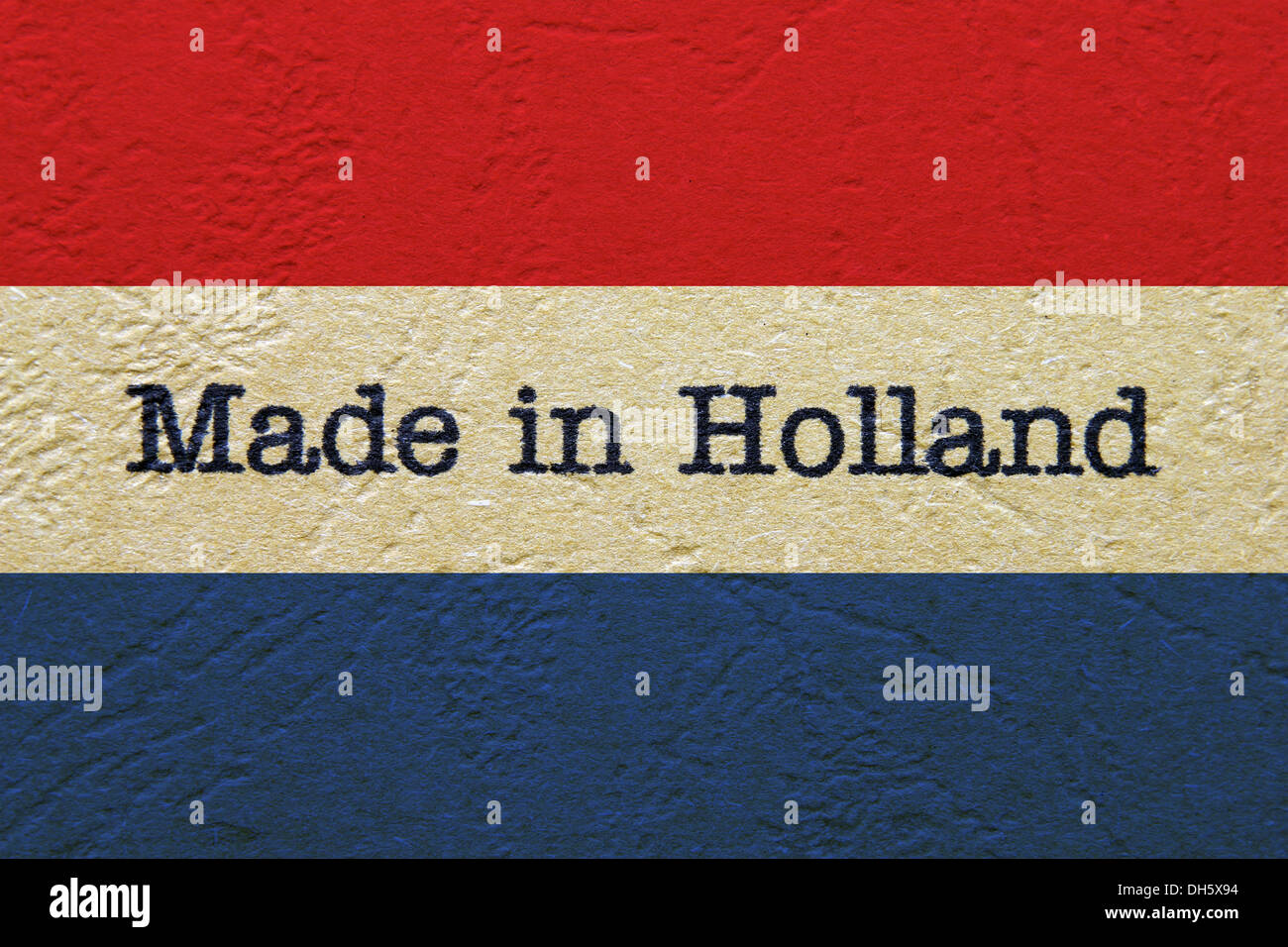 Made in Holland text on flag Stock Photo - Alamy