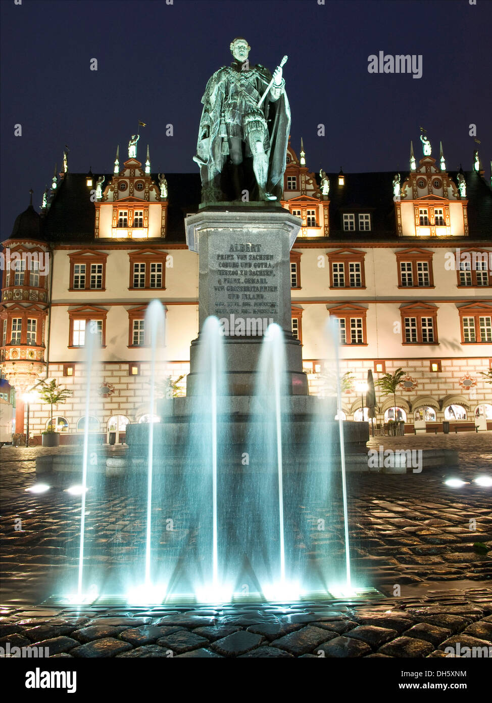 Prince Albert memorial in the market place, Coburg, Franconia, Bavaria ...