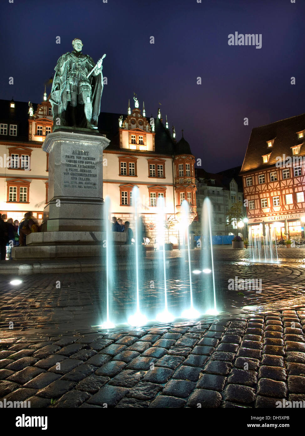 Prince Albert memorial in the market place, Coburg, Franconia, Bavaria ...