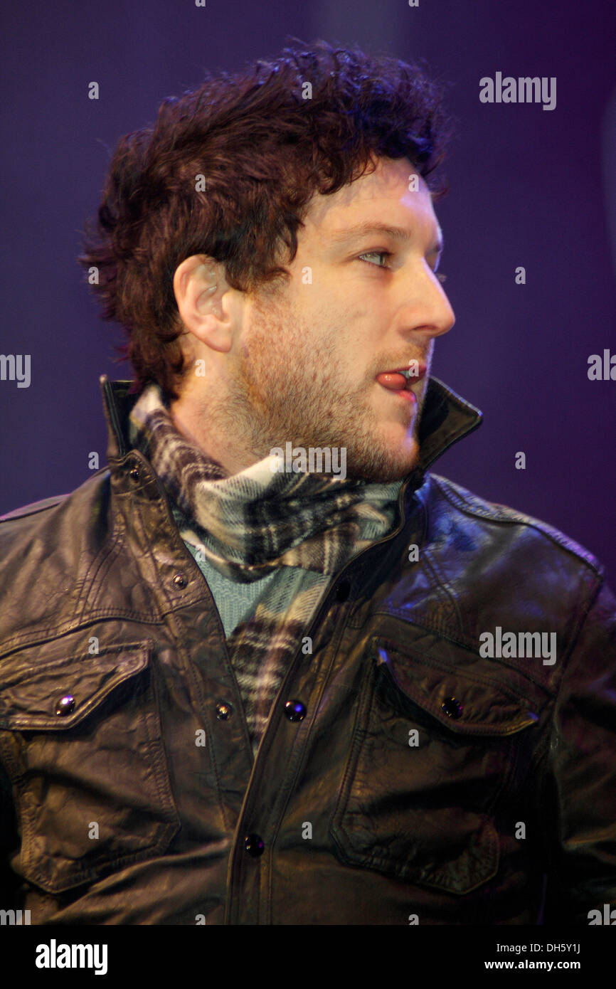 X Factor winner Matt Cardle performing live on stage at Sheffield city ...