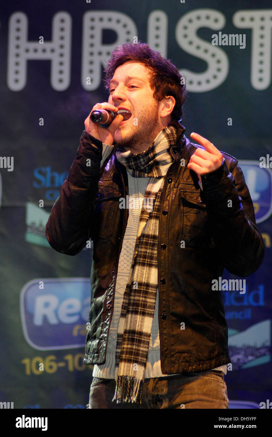 X Factor winner Matt Cardle performing live on stage at Sheffield city ...