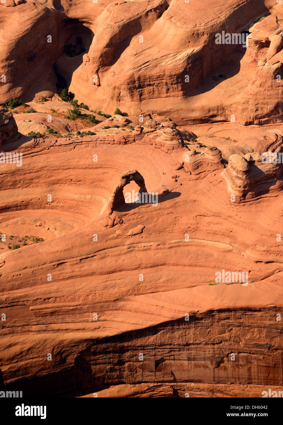 Aerial view of Delicate Arch, Arches National Park, Moab, Utah, United ...