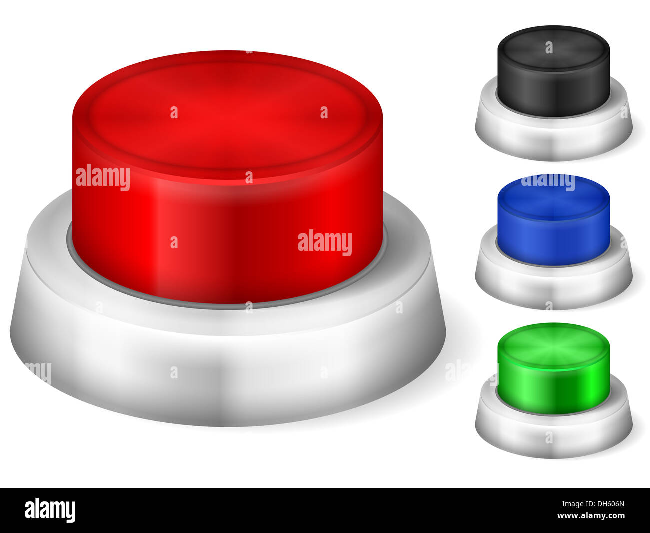 Control knob buttons on white background. Vector illustration Stock ...