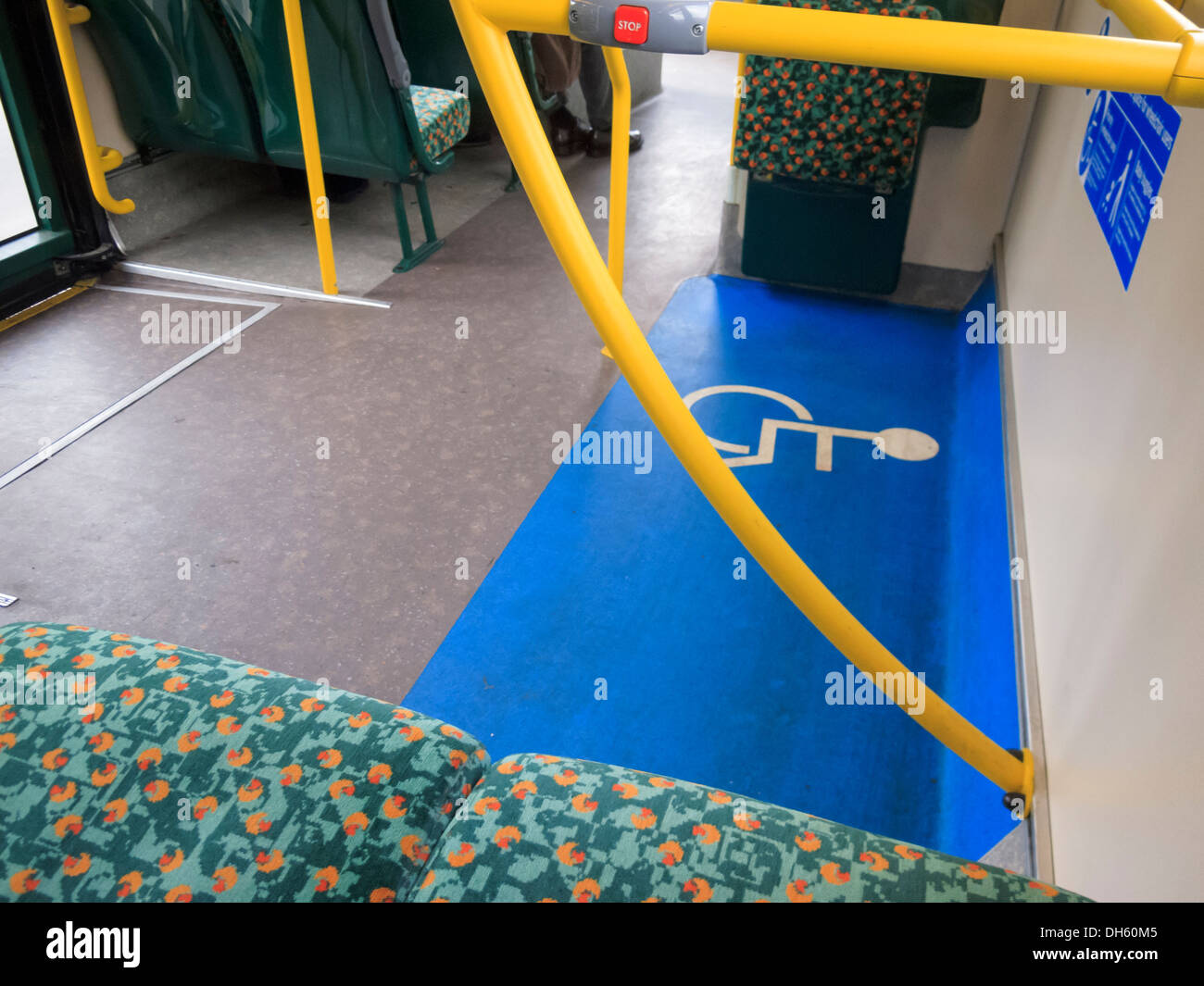 Transport London Bus Disabled space Stock Photo - Alamy
