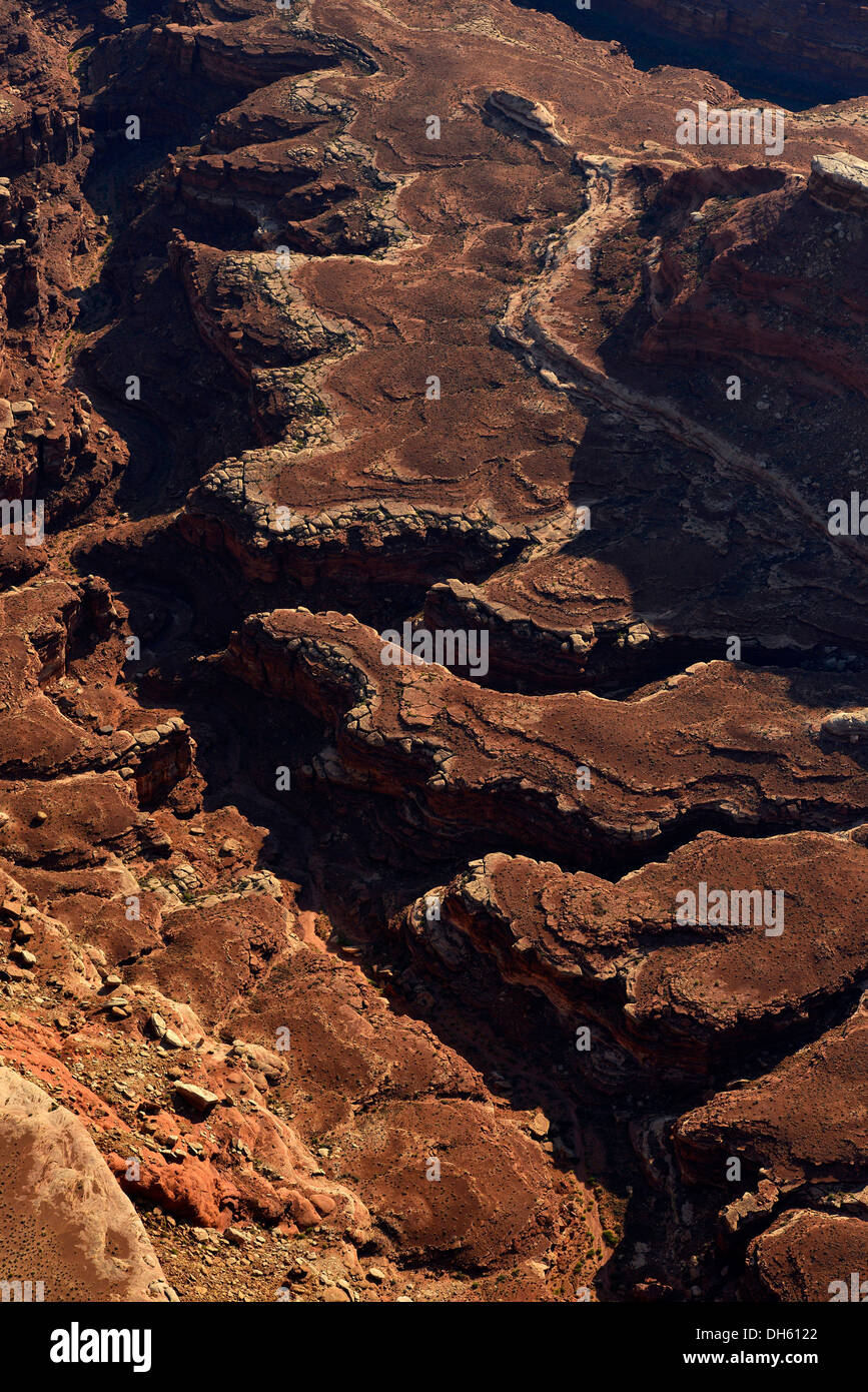 Aerial view, Maze District, Canyonlands National Park, Utah, USA Stock ...