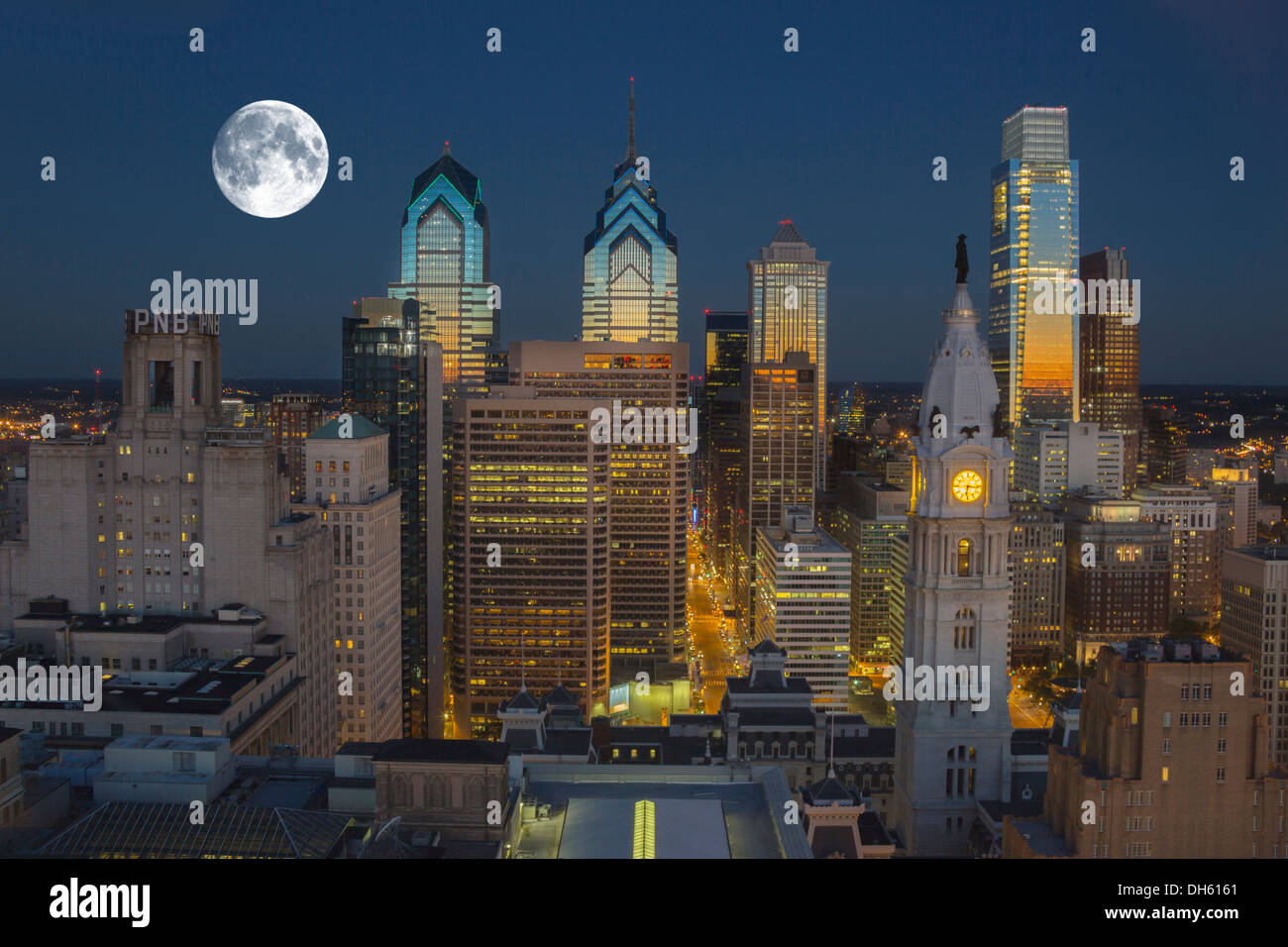Vintage panorama of philadelphia hi-res stock photography and images ...