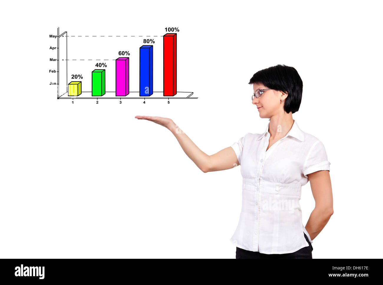 Business chart showing growth Cut Out Stock Images & Pictures - Alamy
