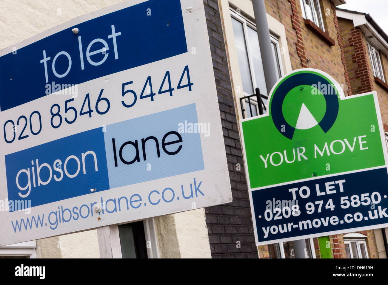 To Let signs by Estate Agents, UK Stock Photo - Alamy
