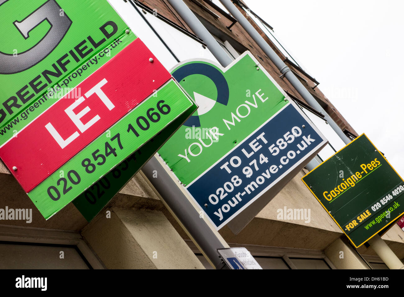 To Let signs by Estate Agents, UK Stock Photo - Alamy