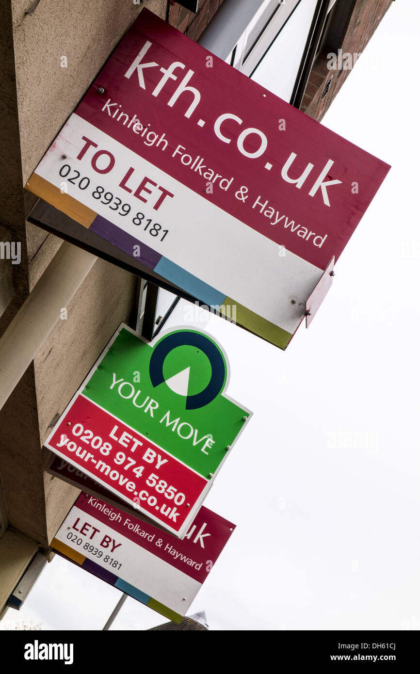 To let signs uk houses hi-res stock photography and images - Alamy