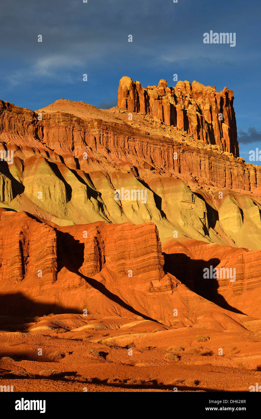 Last daylight at The Castle Rock, sunset after a thunderstorm, Capitol ...