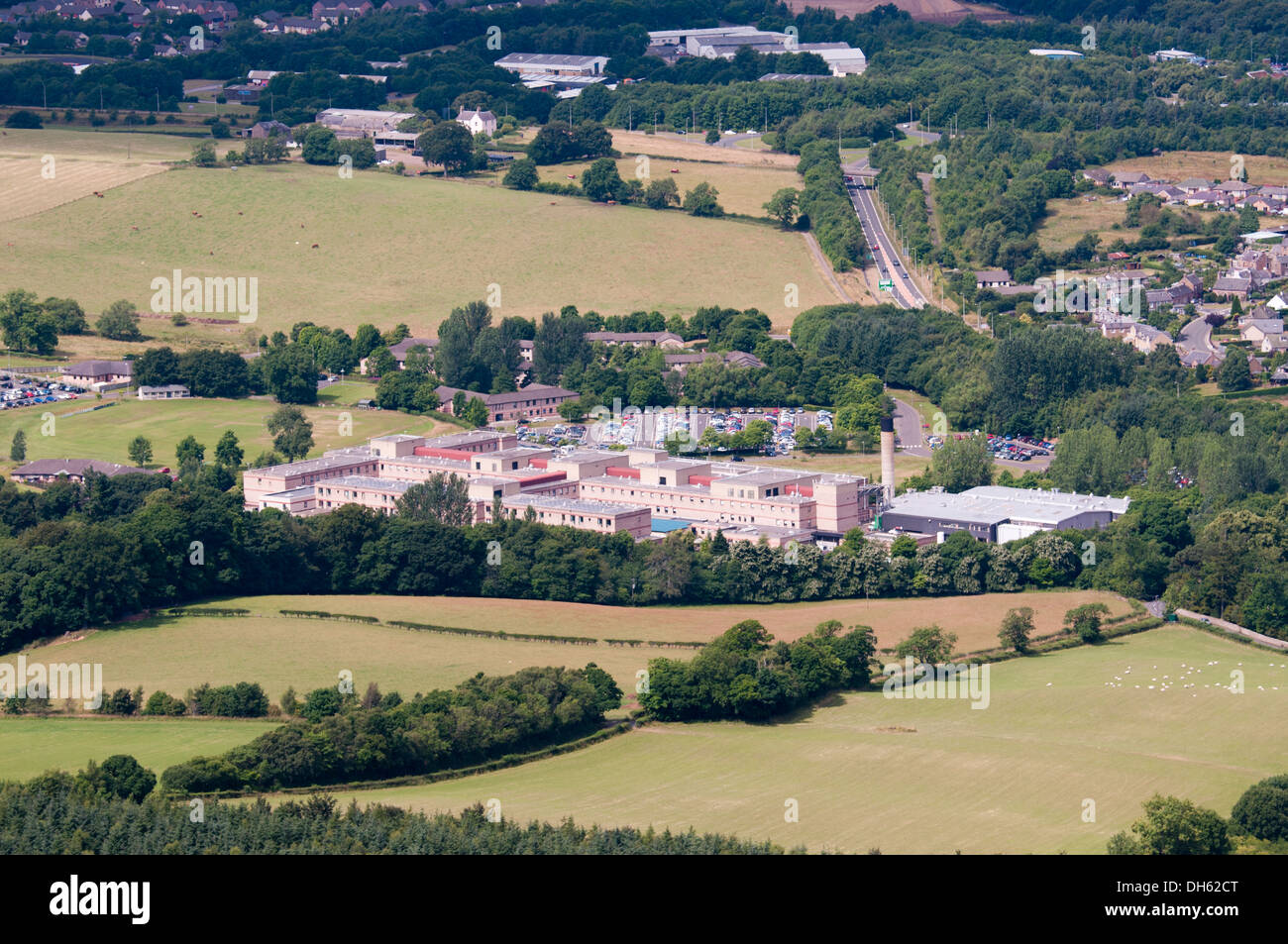 Borders General Hospital from the middle Eildon, Melrose Stock Photo ...