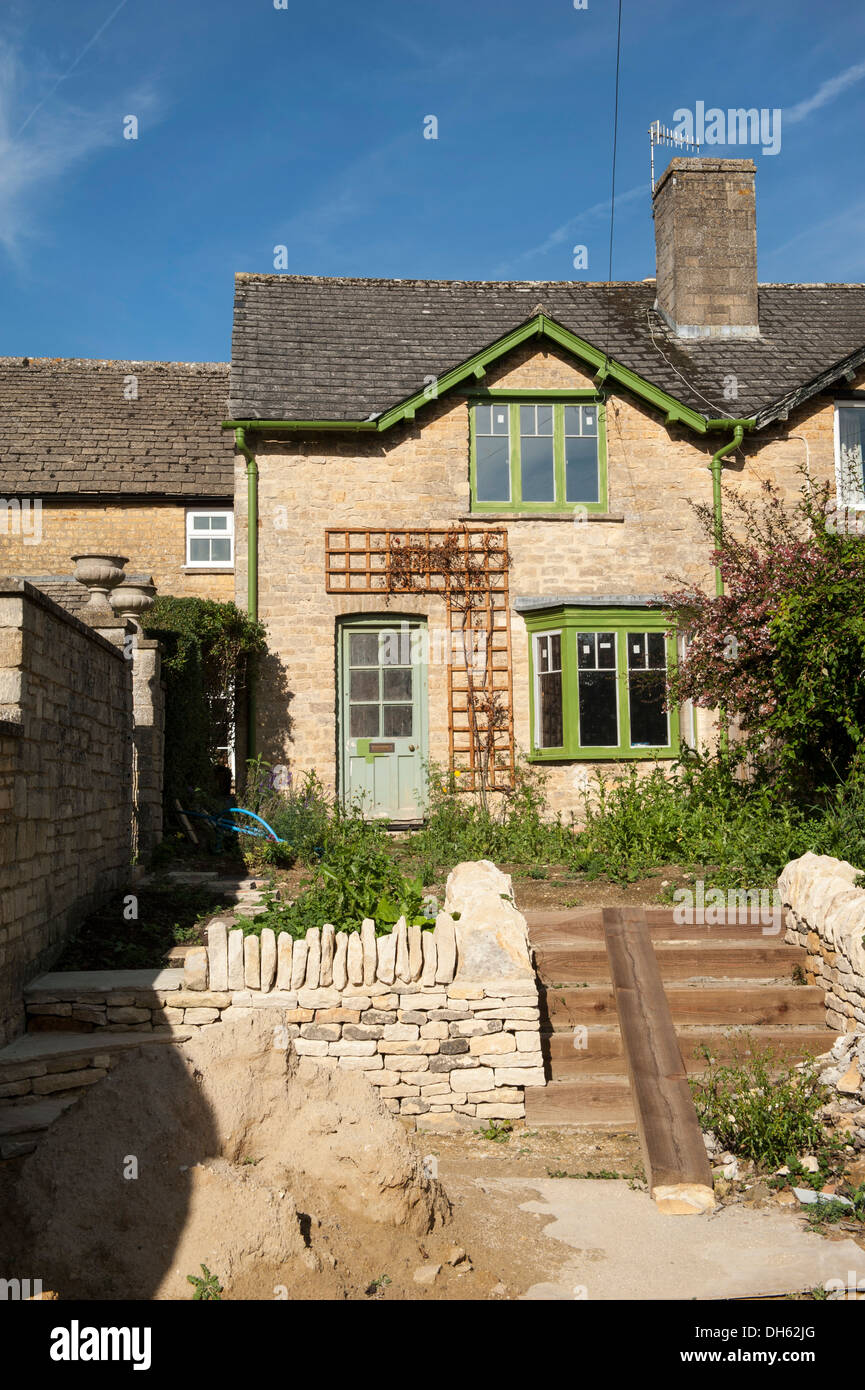 House restoration in original design Bourton on the Water England Stock ...