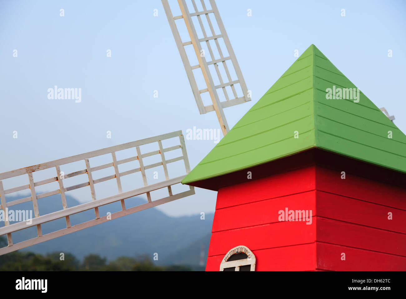 Green wood windmill hi-res stock photography and images - Alamy